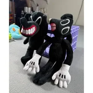 Toys | Creepy Black Dogs Plush Grinning Teeth Sideways Head Horror ...